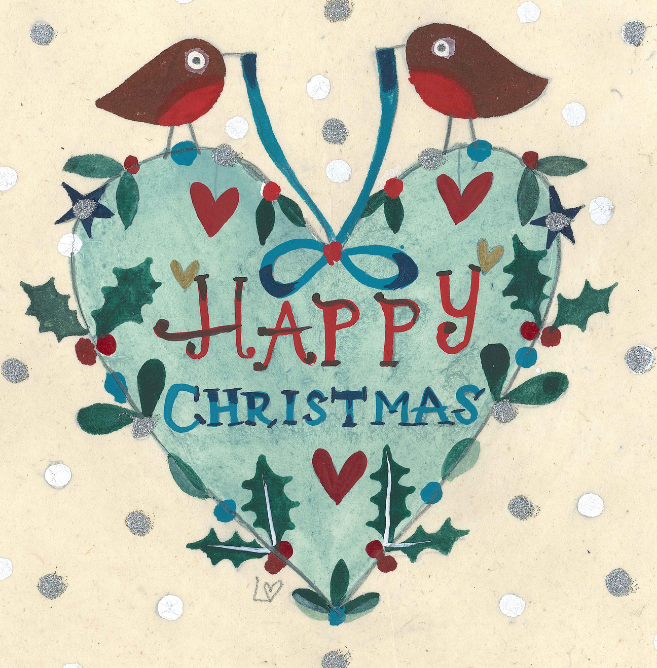 Card | Christmas Pack of 6 - Robin Heart | Lucy Loveheart